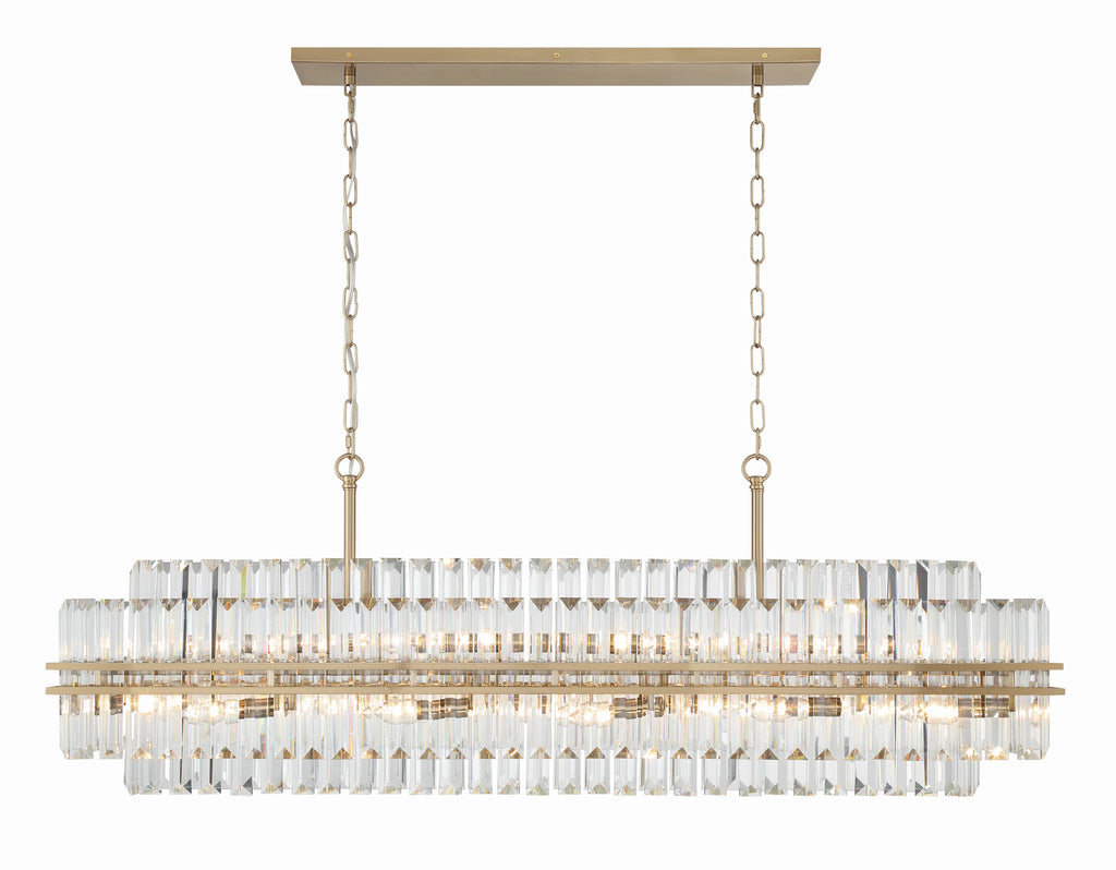Hayer Rectangular Crystal 16 Light Chandelier – Jay Lighting