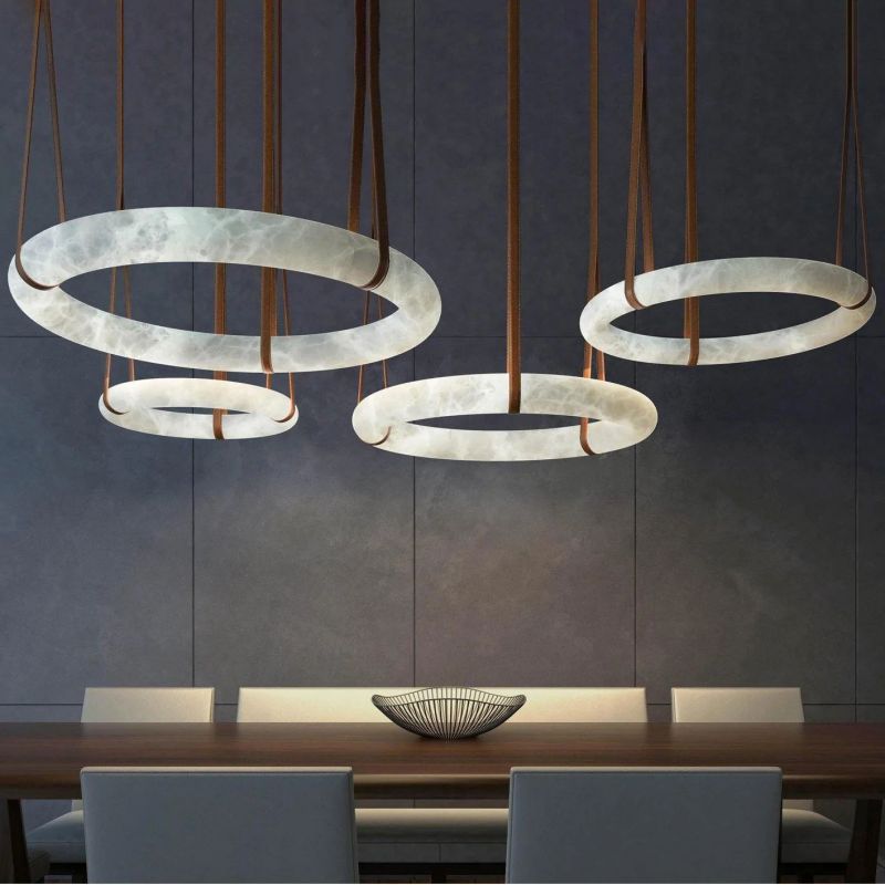 Alabaster Halo Light,Alabaster Ceiling Light,Alabaster Ring Chandelier ...